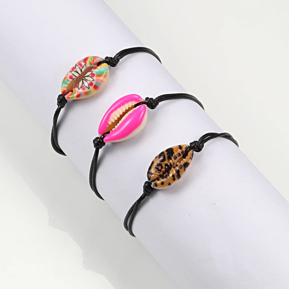 Colorful Cowrie Shell Bracelet – Adjustable Boho Charm | Shellvibe ...